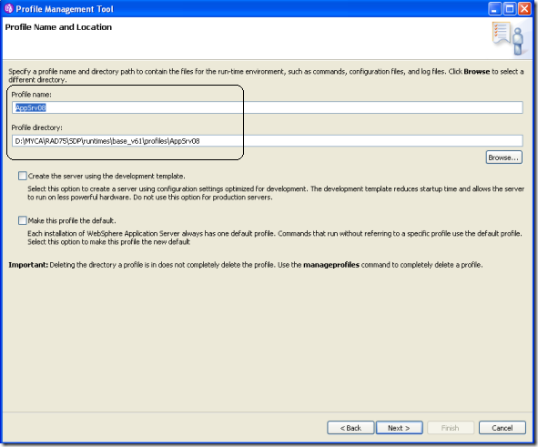 WAS - WebSphere Application Server : How to Customize Profile for ...